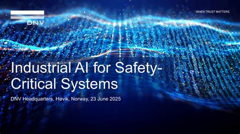 Industrial Ai For Safety Critical Systems Seminar