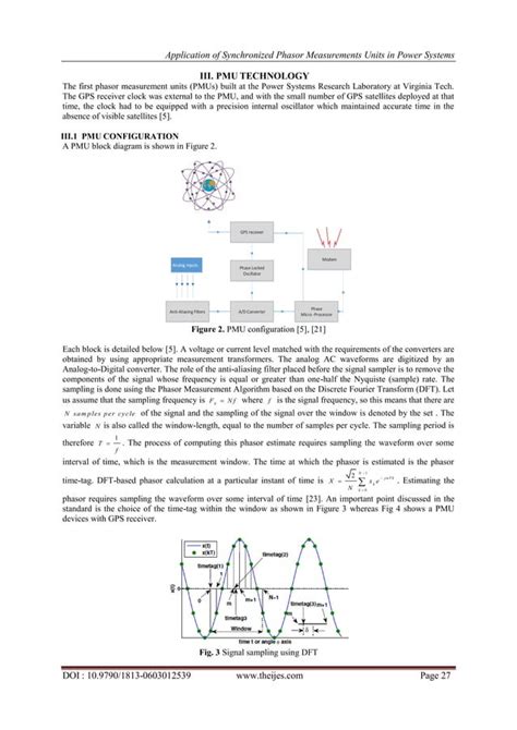 application of synchronized phasor measurements units in power systems