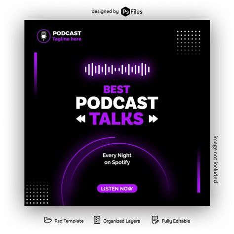 Free Podcast Cover Art Design Template Psd Download Psfiles