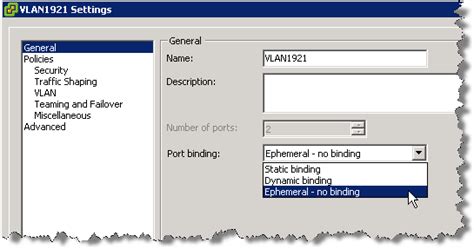 Vmware Vsphere Distributed Switch Allows Management Of Ephemeral Ports While Vcenter Is Offline