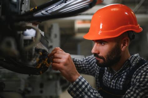 Premium Photo Modern Industrial Machine Operator Working In Factory