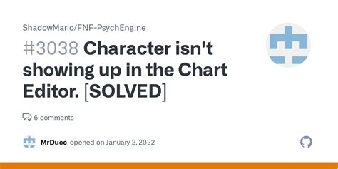 Character Isn T Showing Up In The Chart Editor Solved Issue Shadowmario Fnf