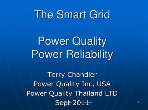 Ppt The Smart Grid Power Quality Power Reliability Powerpoint Presentation Id1510540