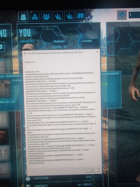 Game Keeps Crashing And Thus Pops Up Anyone Know Why R ARK