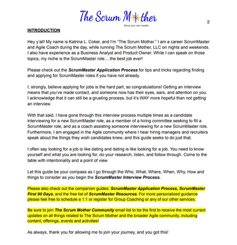 Scrummaster Interview Process June 2023 The Scrum Mother