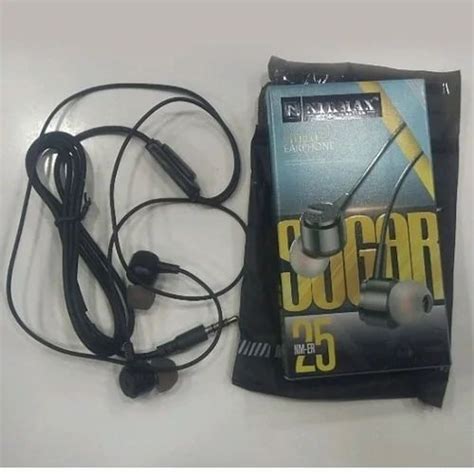 Black Nirmax Nm Er25 Wired Earphone Mobile Laptop And Tablet At Rs 49