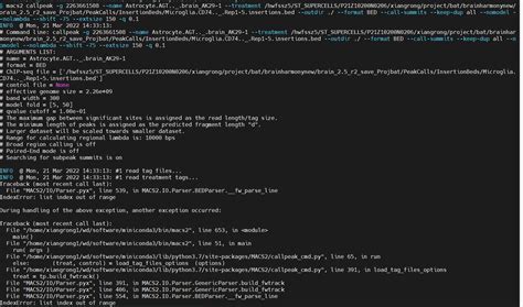 Error Report Call Peaks Issue GreenleafLab ArchR GitHub