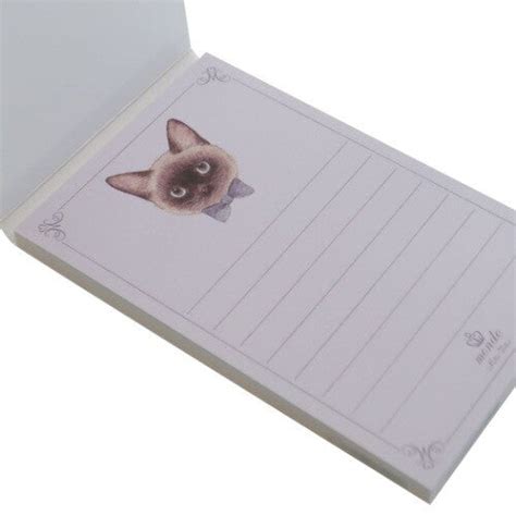 Adorable Miki Takei Cat Illustrations Memo Pad Siamese Cat Daisuki