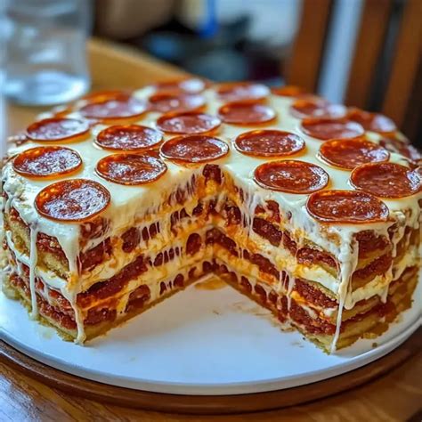 Pepperoni Pizza Layer Cake