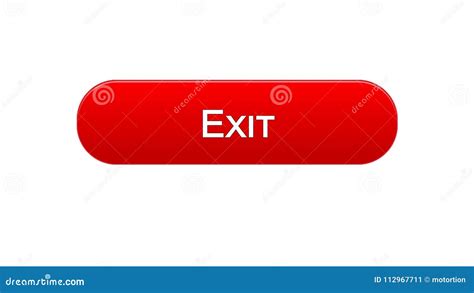 exit web interface button red color application log out internet