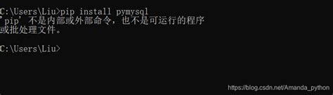 安装pip install pymysql所出现的一堆问题（‘pip‘ 不是内部或外部命令）（file “＜stdin＞“ line 1