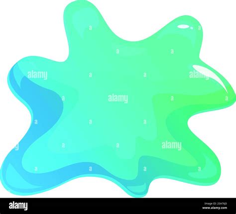 Blue Slime Blob Is Splashing Making An Abstract Organic Shape Blue