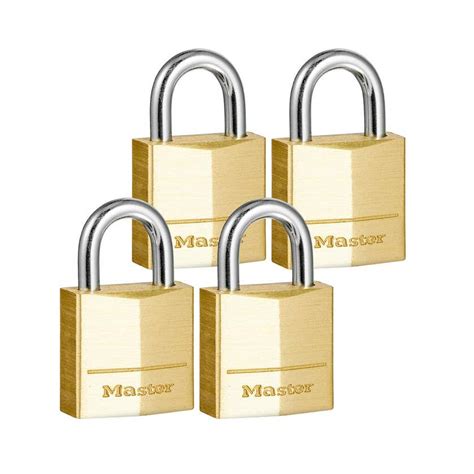Master Lock Brass Padlock 20mm 4 Pack