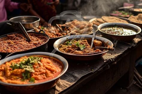 Premium Photo A Selection Of Food From The New Delhi Food Festival