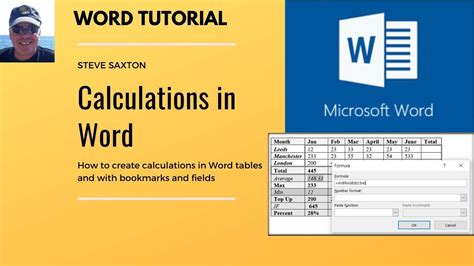 Calculations In Word How To Calculate In A Table And How To Calculate U Words Word List