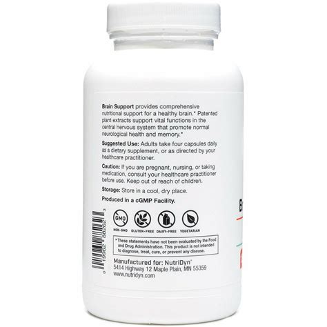 Brain Support 120 Caps By Nutri Dyn Clinical Nutrition Centers