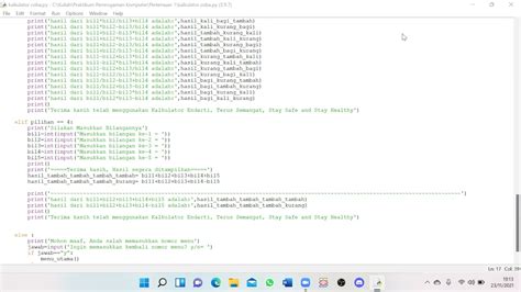 Progam Python Kalkulator YouTube