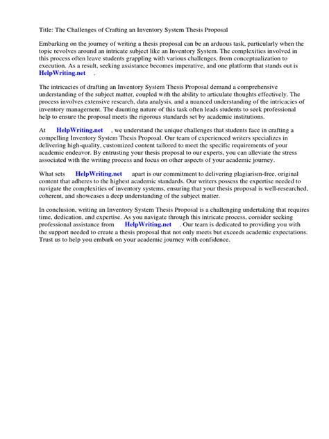 Inventory System Thesis Proposal Pdf Databases System