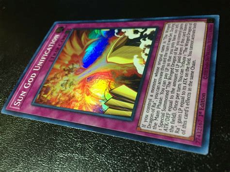 Yu Gi Oh Sun God Unification Led7 En007 1st Ed Super Rare Mint Eng Ebay