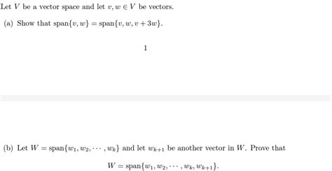 Solved Let V Be A Vector Space And Let Vw∈v Be Vectors A