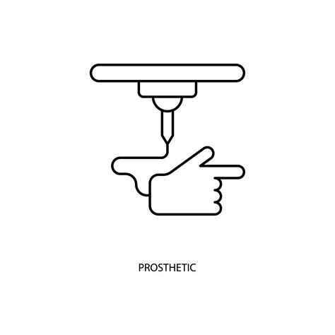 Prosthetic Concept Line Icon Simple Element Illustration Prosthetic Concept Outline Symbol