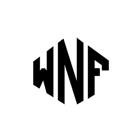 Diseño De Logotipo De Letra Wnf Con Forma De Polígono Diseño De Logotipo En Forma De Cubo Y