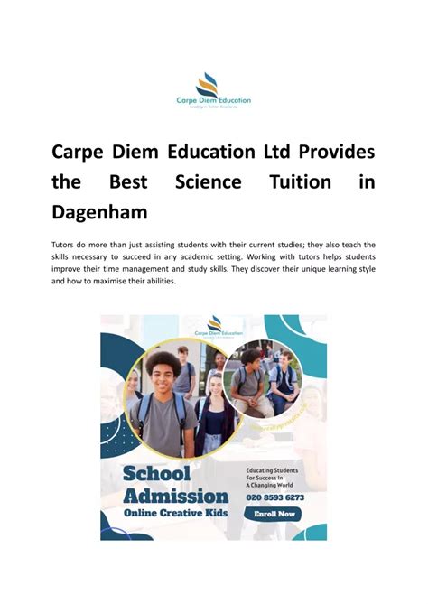 Ppt Carpe Diem Education Ltd Provides The Best Science Tuition In Dagenham Powerpoint