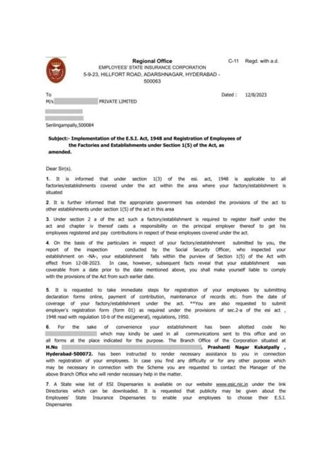 Esi Registration In Hyderabad Employee Insurance Benefits