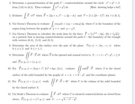 solved 4 determine a parametrization of the path c