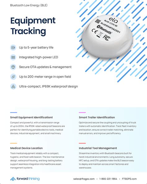 Ble Beacon Equipment Tracker Product Sheet Forward Thinking Systems