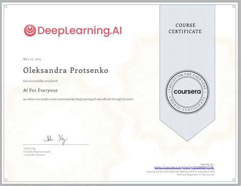 Ai Artificialintelligence Lifelonglearning Coursera Deeplearningai Alexandra P