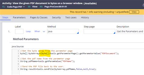 Code Pega PDF View Activity Code Not Working In PEGA 8 Support Center