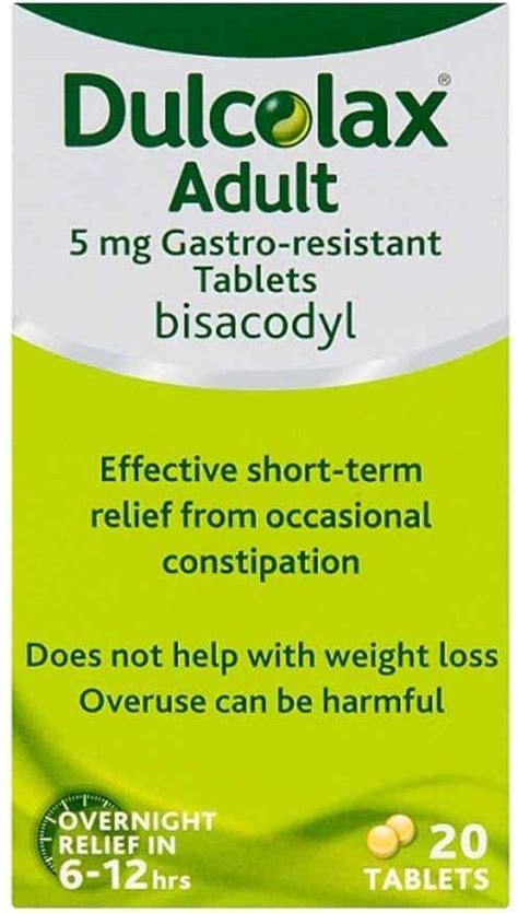 Dulcolax Adult 5mg Gastro Resistant 20 Tablets • Price