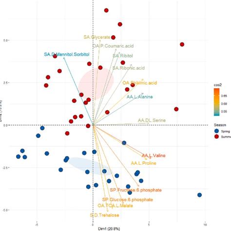 Principal Component Analysis Displaying Differences In Relative