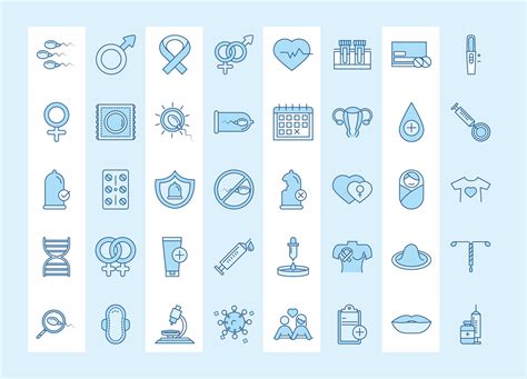 Sexual Health Medical Control Contraceptive And Prevention Set Vector Art At Vecteezy