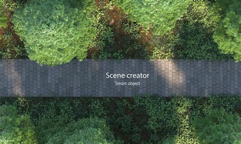 Premium Psd Way Path Through Trees And Grass Field Way Path Through Grass Field And Tree