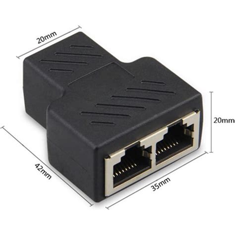 Hoolnx Rj45 Ethernet Splitter 1 To 2 Network Adapter Cat5 Cat5e Cat6 Cat7 Lan Splitter Ethernet