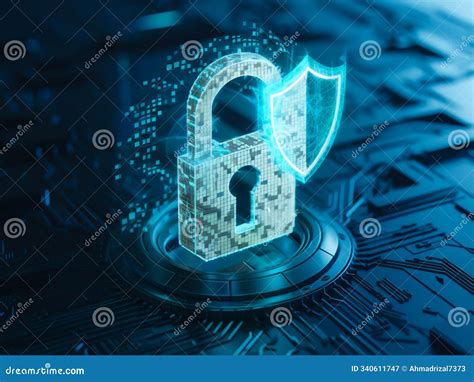 Robust Cyber Security Data Protection With High Level Encryption Stock