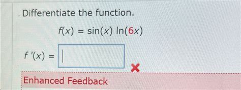 Solved Differentiate The Chegg Com
