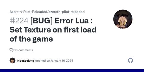 Bug Error Lua Set Texture On First Load Of The Game · Issue 224 · Azeroth Pilot Reloaded