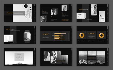 Minimal Dark Business Powerpoint Presentation Template