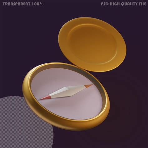 Premium Psd 3d Golden Compass Premium Psd 3d Golden Compass