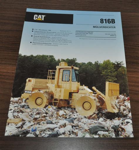 Caterpillar 816b Mullverdichter Compactor Specification Cat Brochure