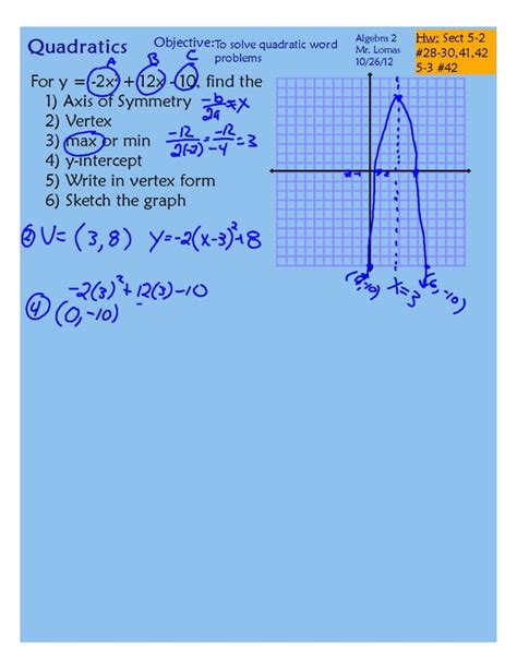 Quadratic Applications Pdf