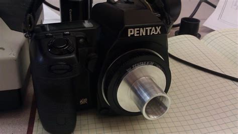 Camera Adapter And Objective Extender In Use