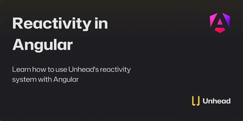 Reactivity In Angular · Unhead