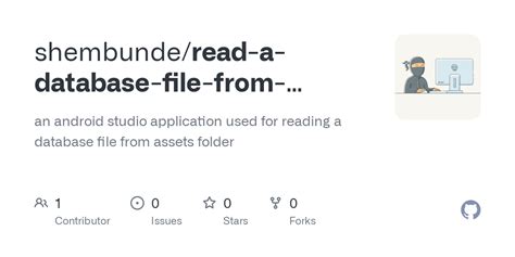 Github Shembunderead A Database File From Assets An Android Studio