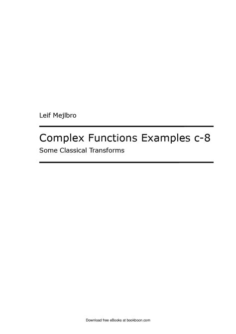 Download Free Complex Functions Examples C 8 Pdf Online 2021
