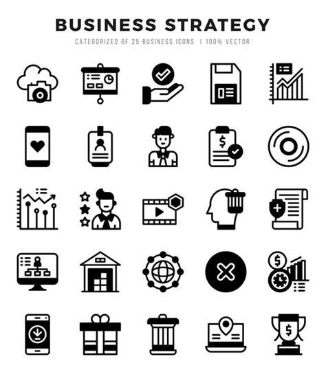 Premium Vector Business Strategy Lineal Filled Icons Collection 25 Icon Set In A Lineal Filled