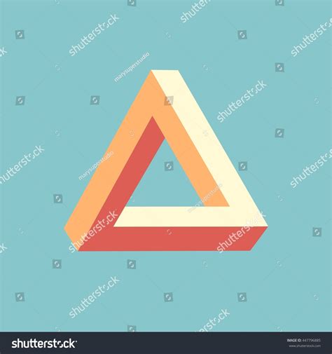 Optical Illusion Triangle Icon Penrose Geometric Stock Vector Royalty Free 447796885